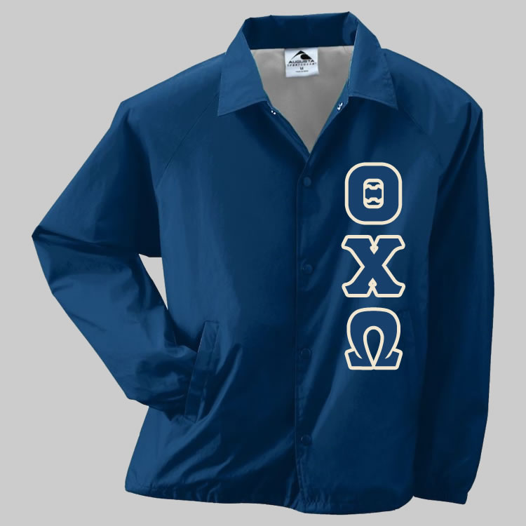 Greek nation Fraternity & Sorority - ΘΧΩ Navy Coach Jacket