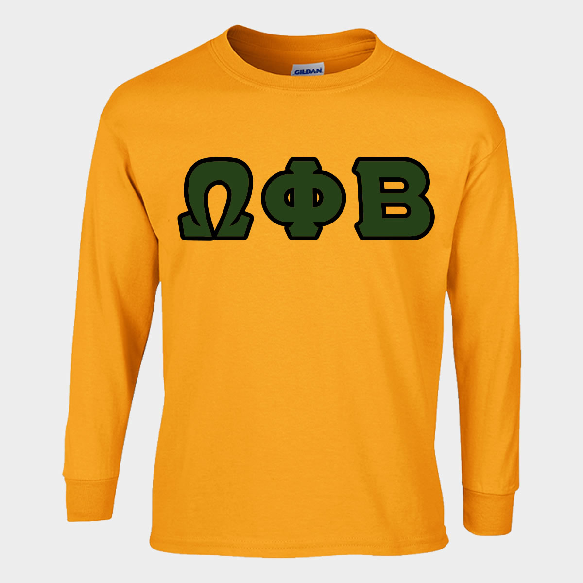 Greek nation Fraternity & Sorority - Omega Phi Beta Gold Long Sleeve Shirt