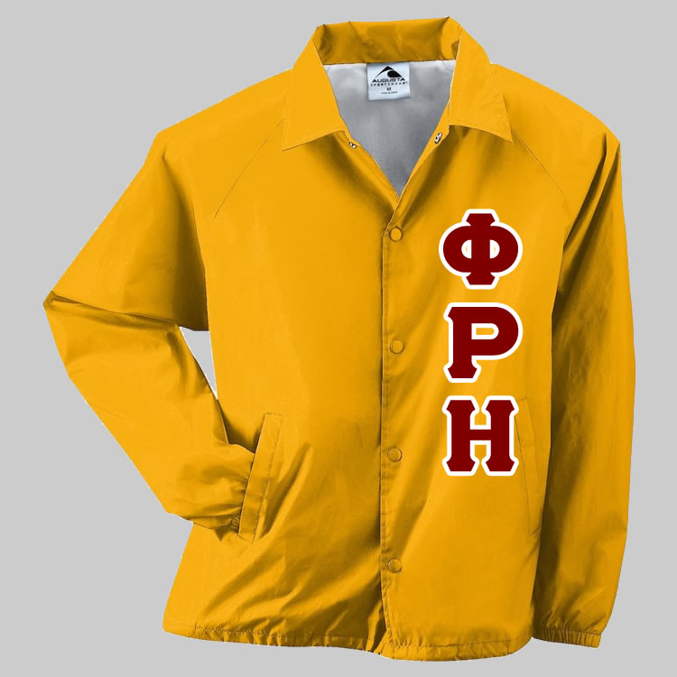 Greek nation Fraternity & Sorority - Phi Rho Eta Gold Coach Jacket