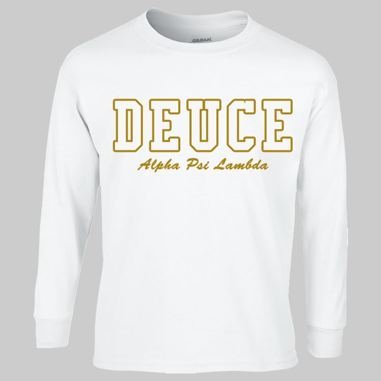 Greek nation Fraternity & Sorority - ΑΨΛ DEUCE + Embroidery White Long ...