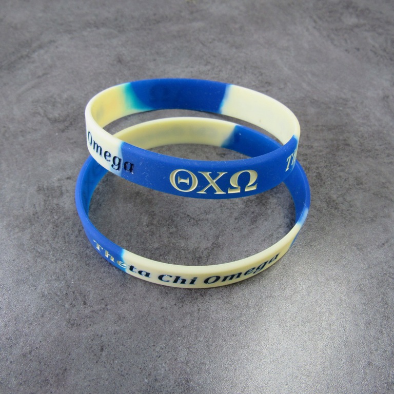 Greek nation Fraternity & Sorority - Theta Chi Omega Silicone Bracelet