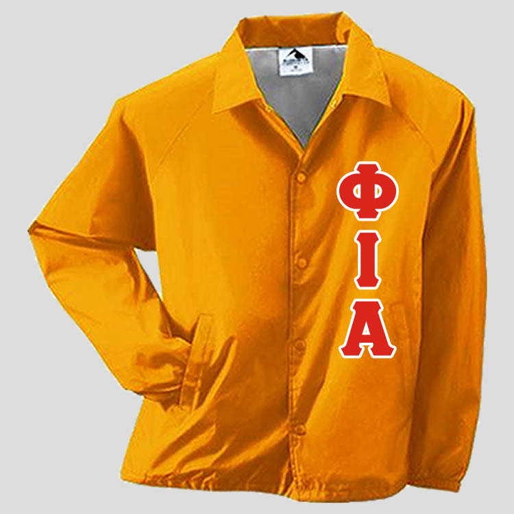 Greek nation Fraternity & Sorority - Phi Iota Alpha Gold Coach Jacket