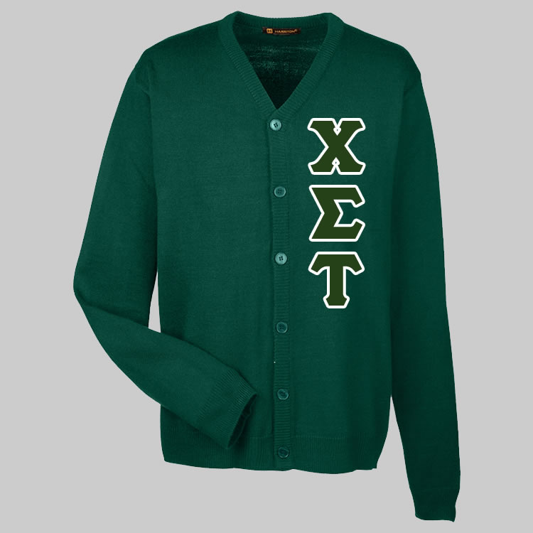 Greek nation Fraternity & Sorority - Chi Sigma Tau Men's Forest Cardigan