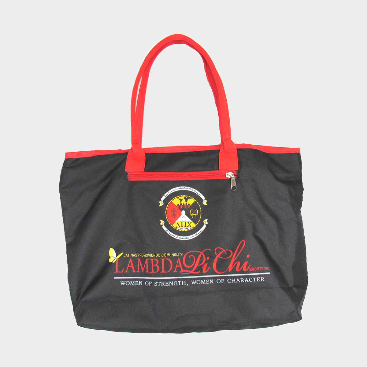 Greek nation Fraternity & Sorority - Lambda Pi Chi Zip-Top Canvas Tote Bag