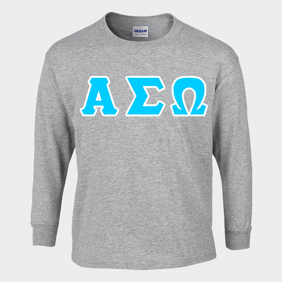 Greek nation Fraternity & Sorority - Alpha Sigma Omega Gray Long Sleeve ...