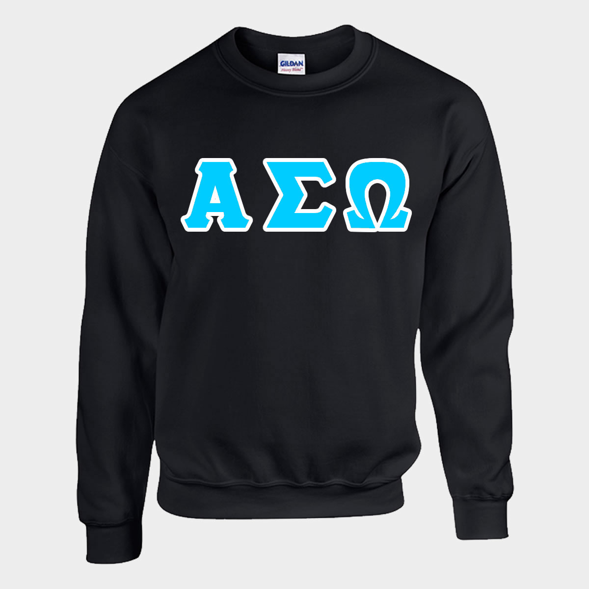 Greek Nation Fraternity & Sorority - Alpha Sigma Omega Black Crewneck ...