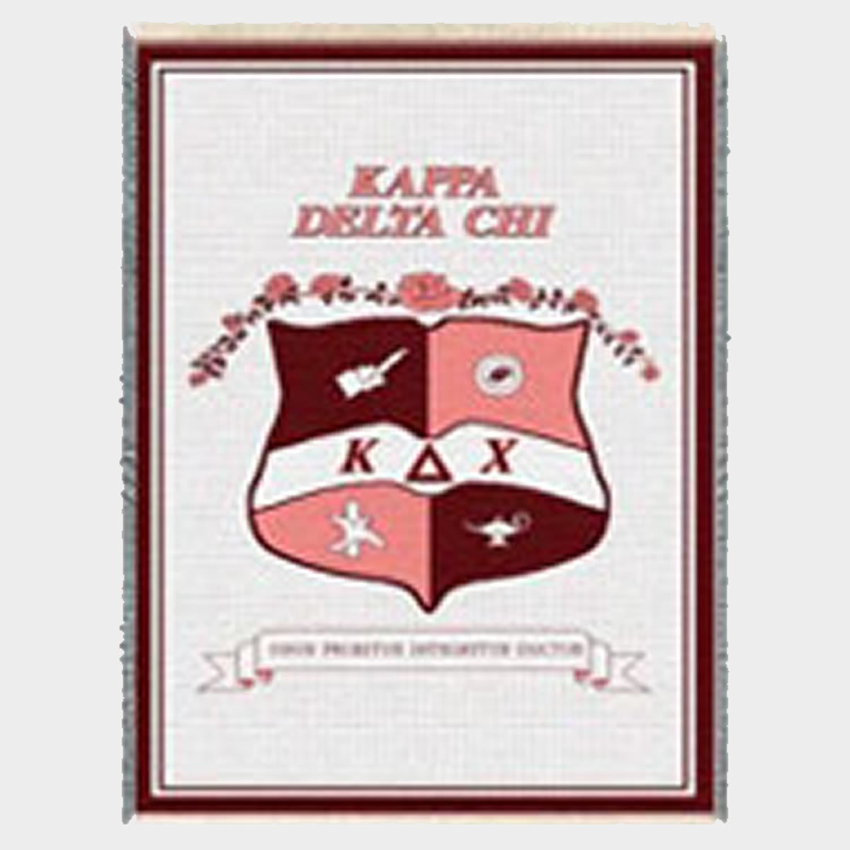 Greek nation Fraternity & Sorority - Kappa Delta Chi Maroon Shield Afghan
